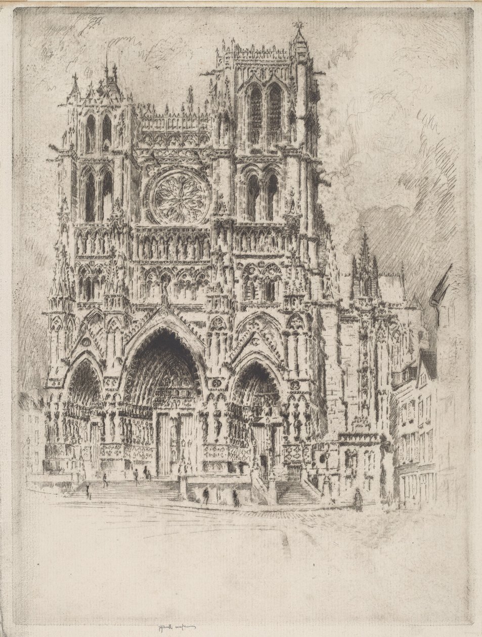 La façade ouest, Amiens | Joseph Pennell | Estampe d'art