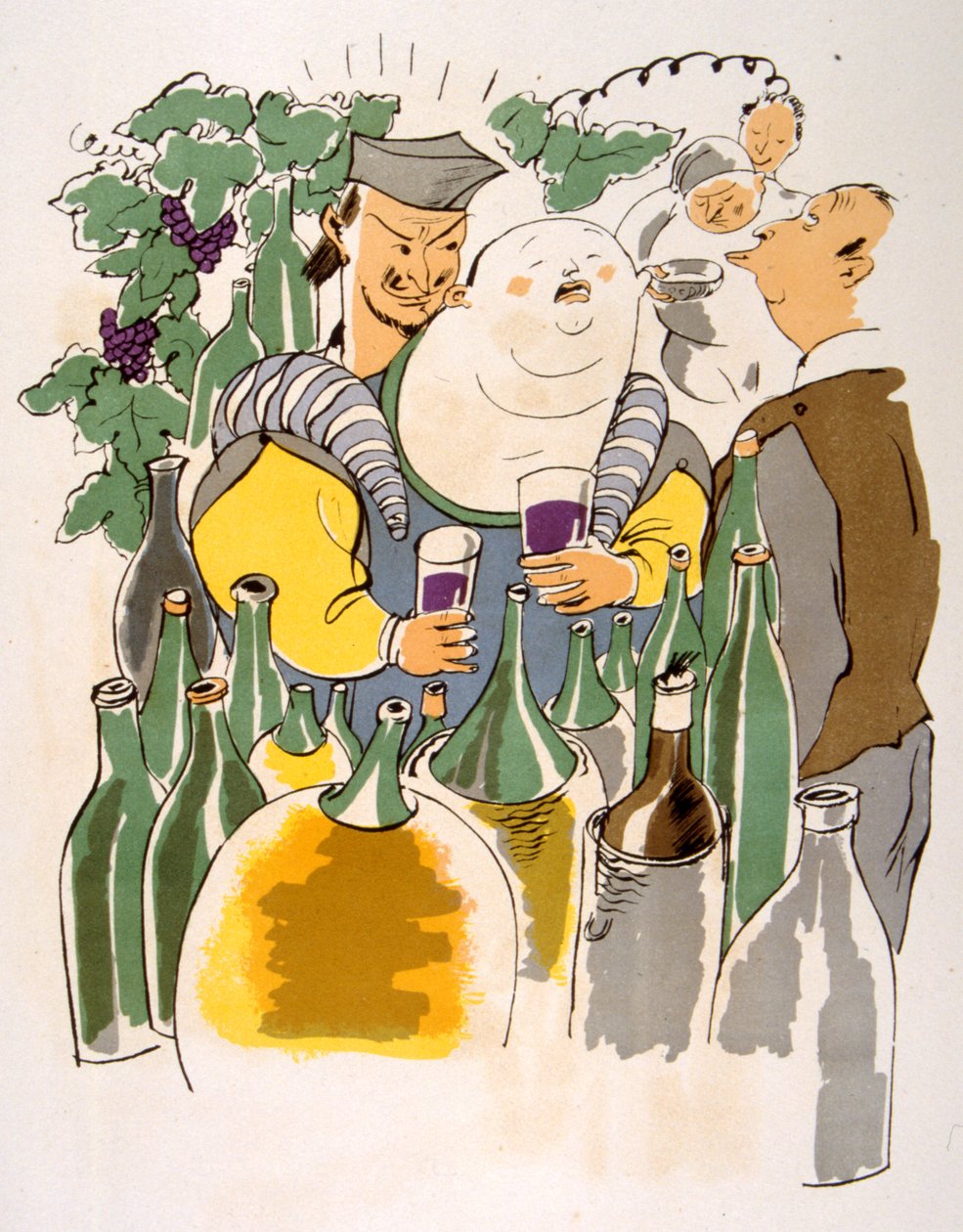 Illustration humoristique de vin 1946. Illustration de Julien Pavil