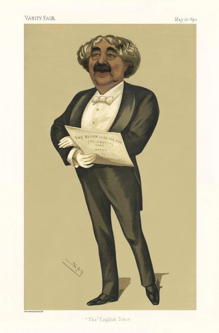 John Sims Reeves - portrait debout | Estampe d'art