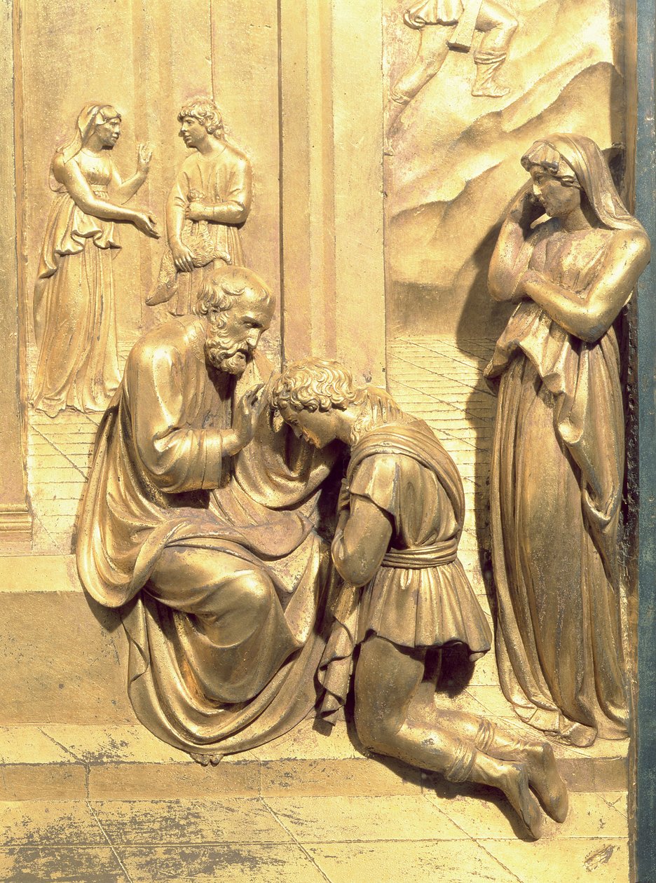 L'Histoire de Jacob et Ésaü, détail de la bénédiction d'Isaac, des ...