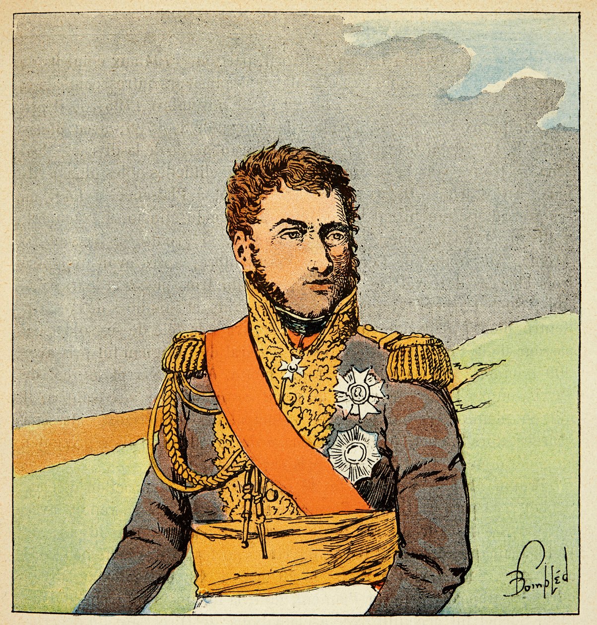 Illustration de Louis Bombled (Le Mémorial de Sainte-Hélène) : Portrait ...