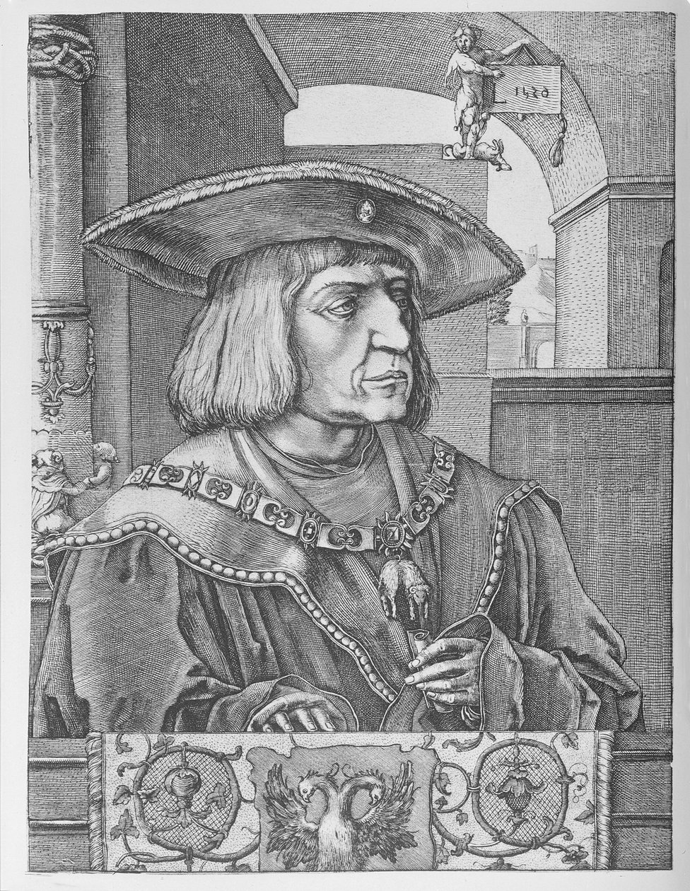 Empereur Maximilien I | Lucas van Leyden | Estampe d'art