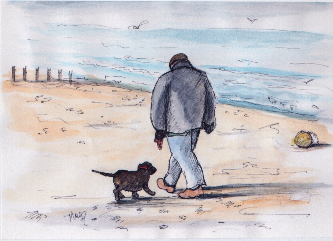 Promener le chien | Margaret Loxton | Estampe d'art