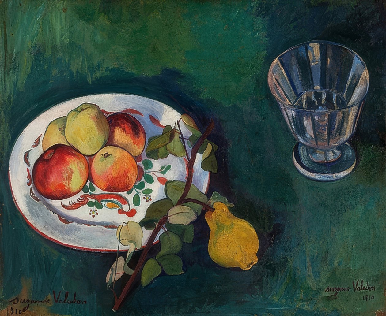 Nature morte avec fruits et verre | Estampe d'art