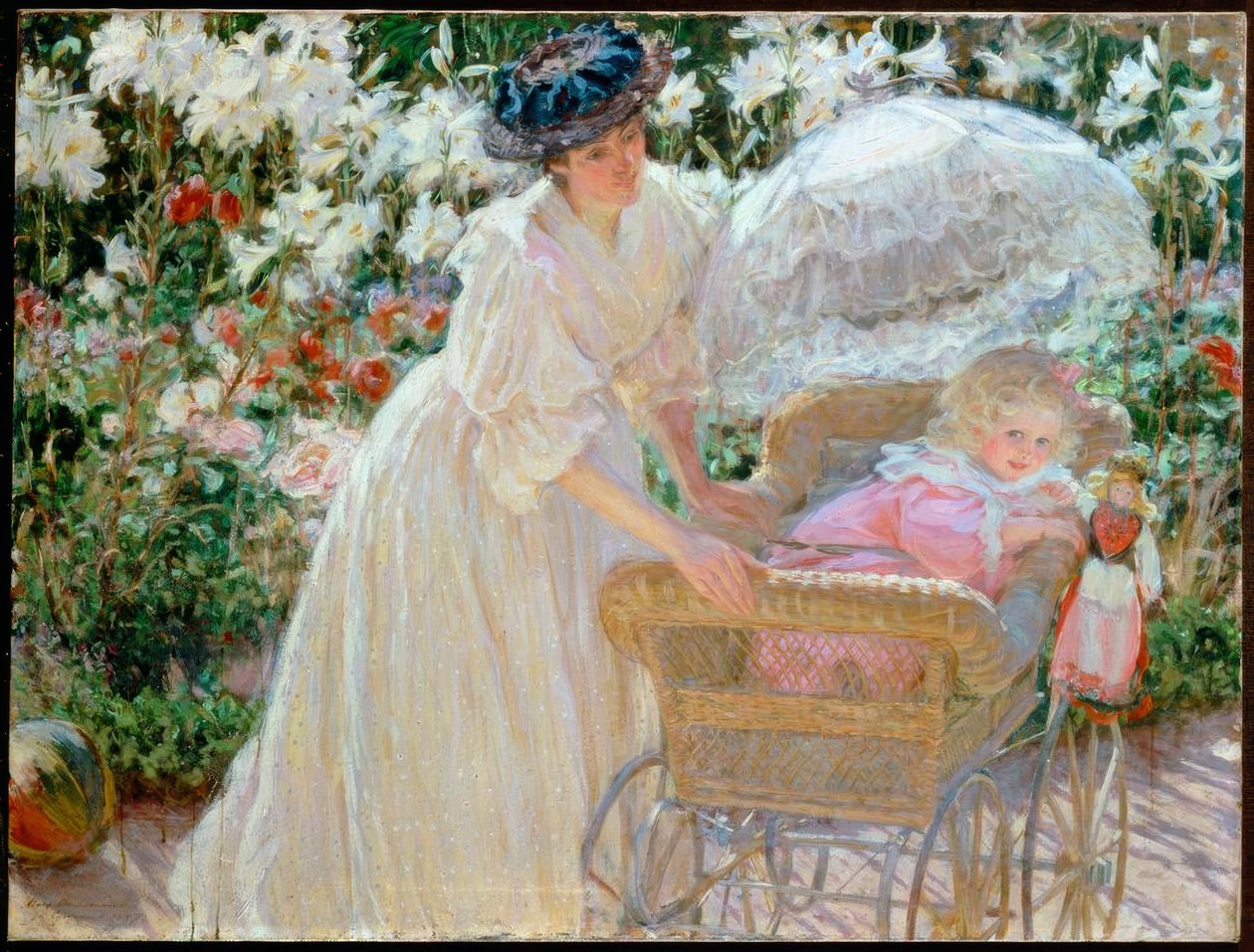 Roses et lys | Mary Fairchild Low | Estampe d'art