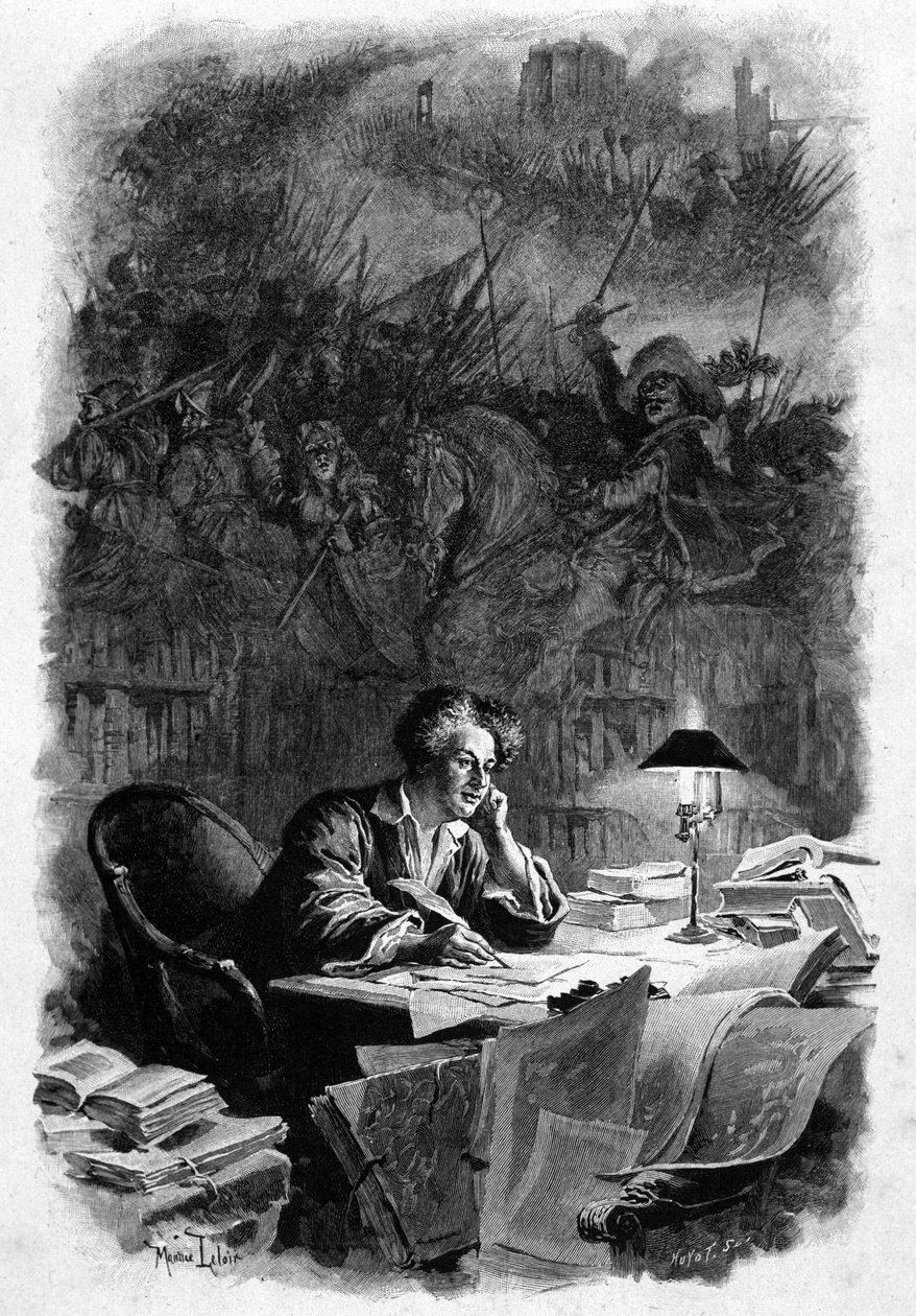 L'écrivain français Alexandre Dumas (1802-1870) avait son bureau d ...