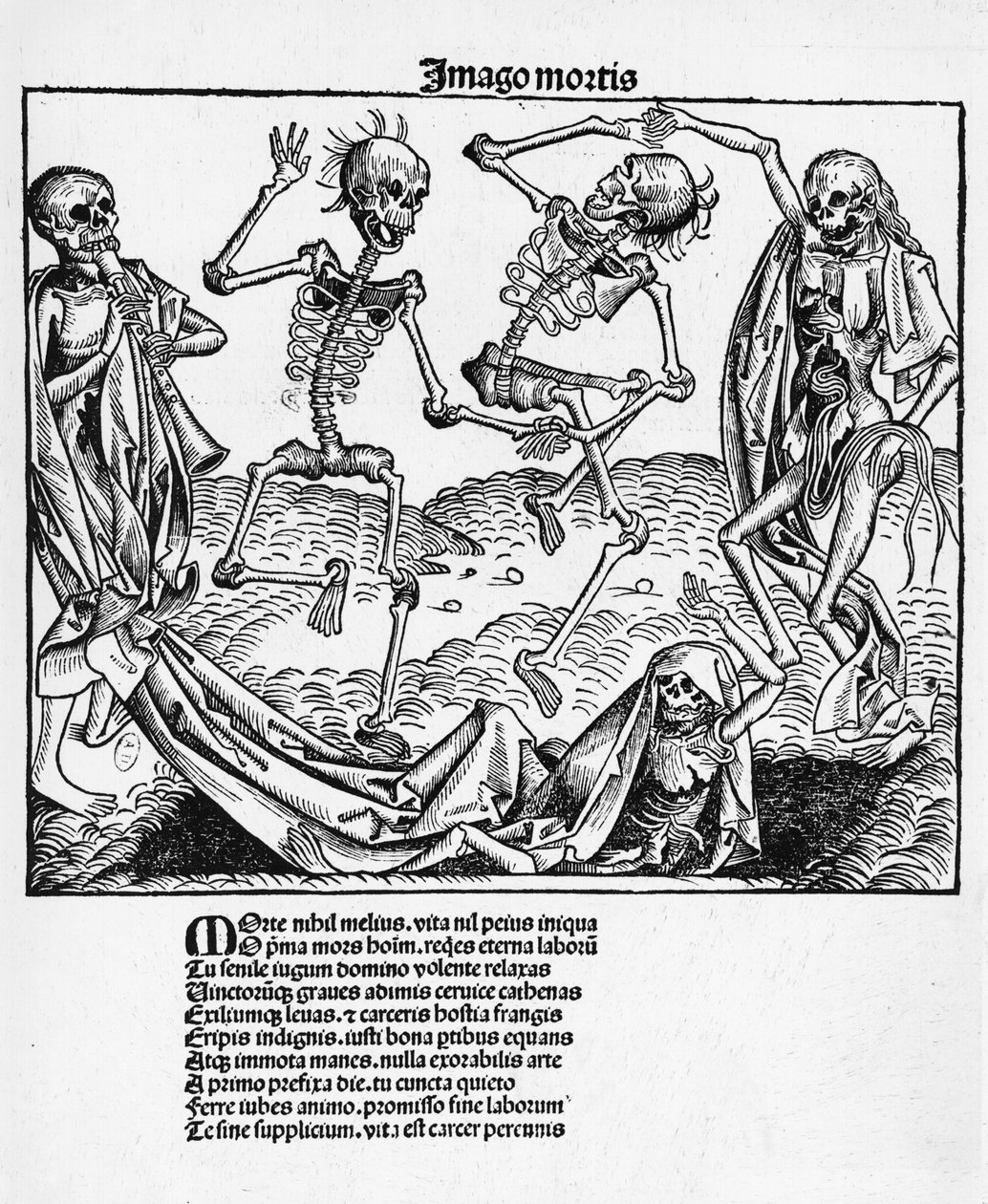 Danse Macabre, illustration de 'Liber Chronicarum' par Hartmann Schedel ...
