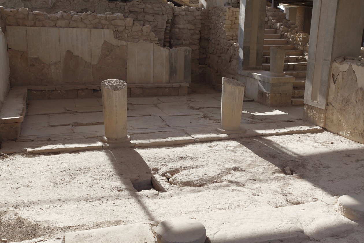 Site archéologique minoen de Phaistos. Le Mégaron de la reine (c'est-à ...