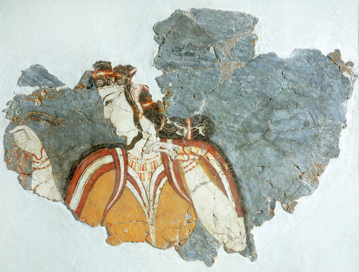 Dame de cour, fresque du Palais de Mycènes, Grèce, Civilisation mycénienne