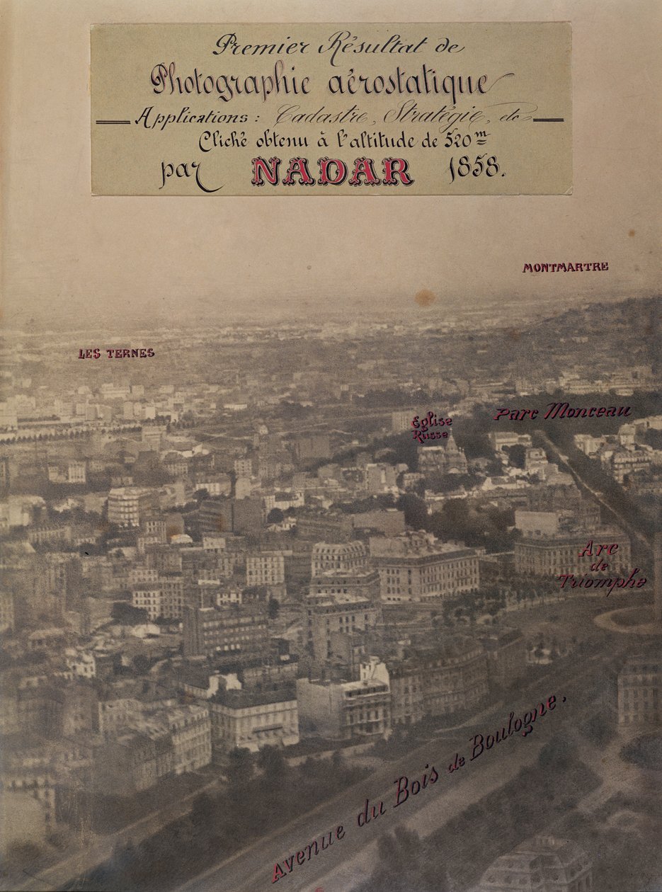Vue aérienne de Paris, vers 1868 | Nadar | Estampe d'art
