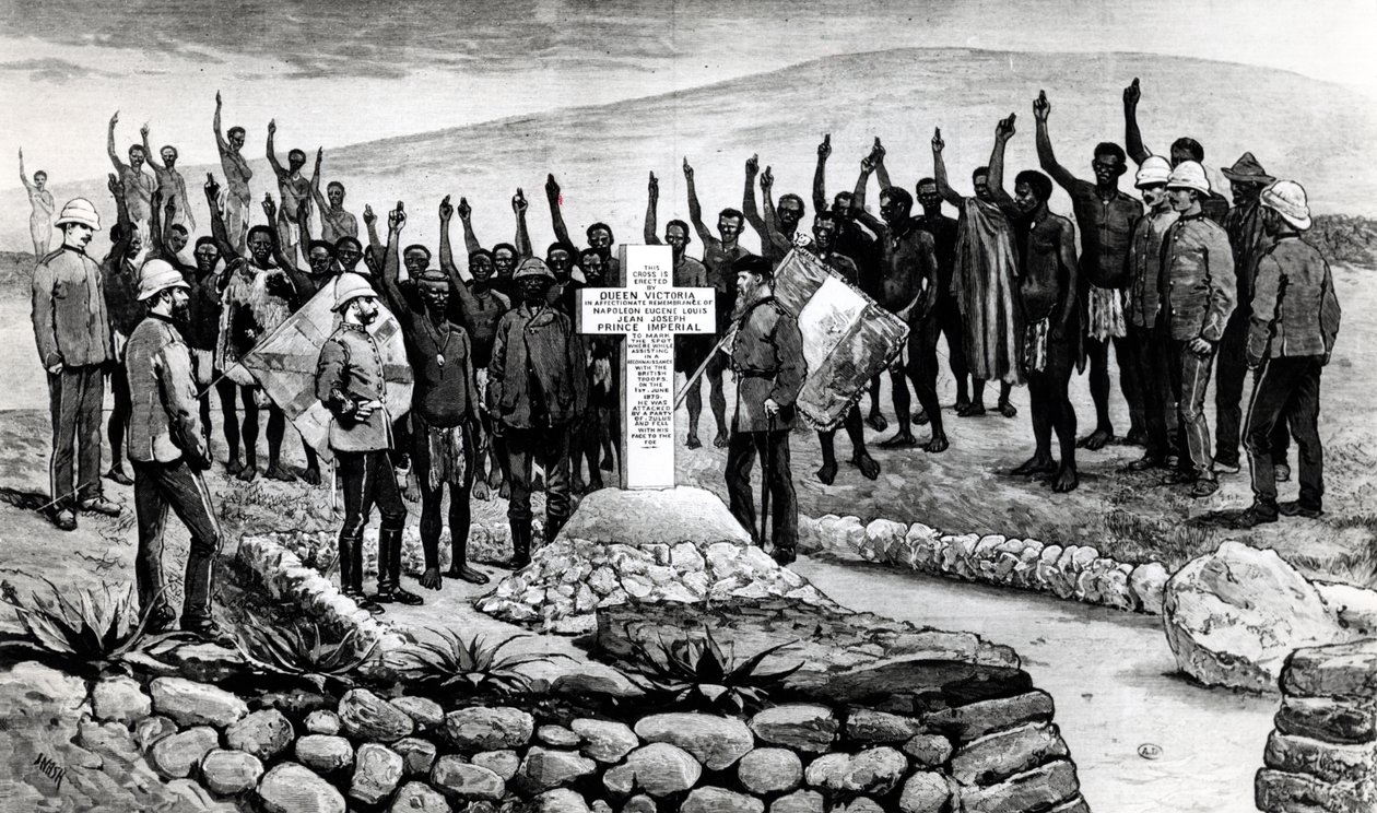 Monument au Prince Impérial au Zululand, illustration du magazine The ...