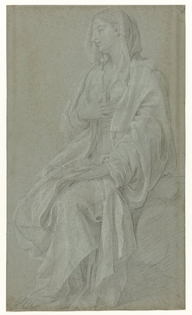 Madonna assise | Nicolas Colombel | Estampe d'art