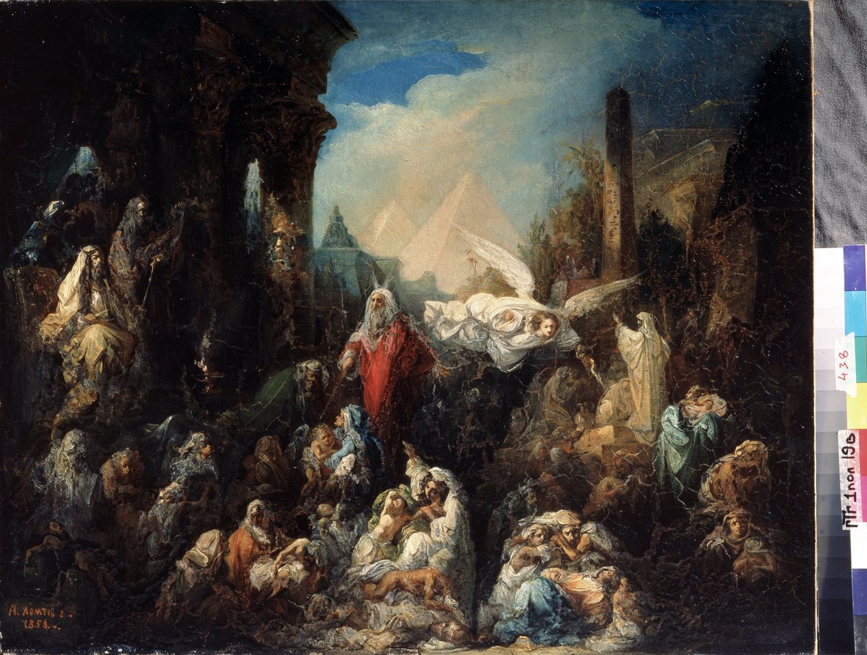 L'ange de la mort tuant les premiers nés égyptiens