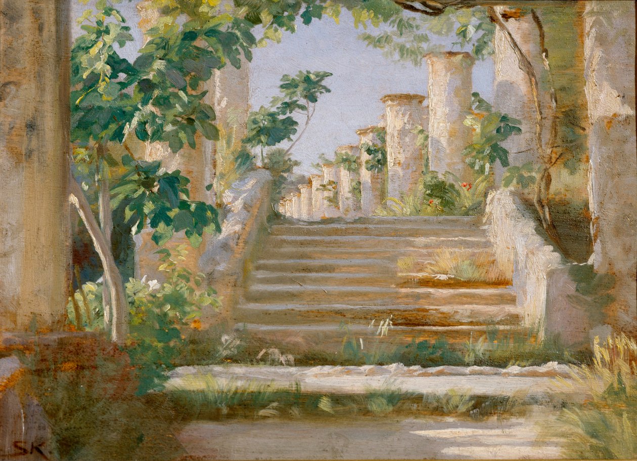 Loggia à Ravello | Peder Severin Kroyer | Estampe d'art