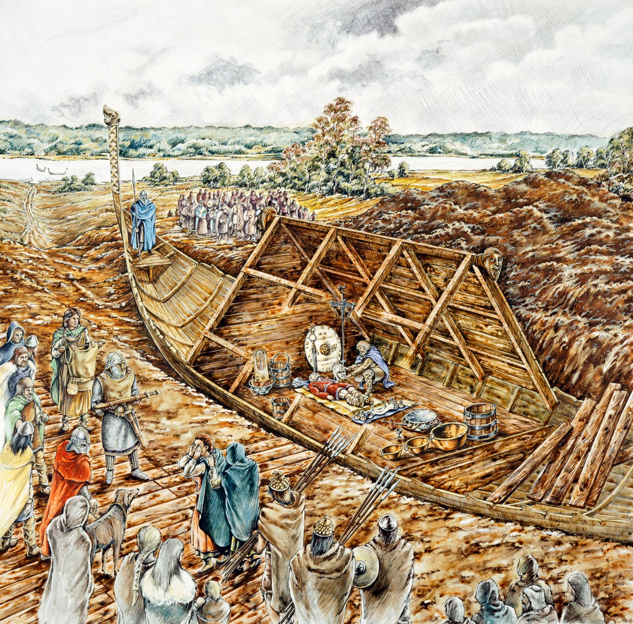 Enterrement Du Navire De Sutton Hoo Bateau Tombe — Wiktionnaire, Le