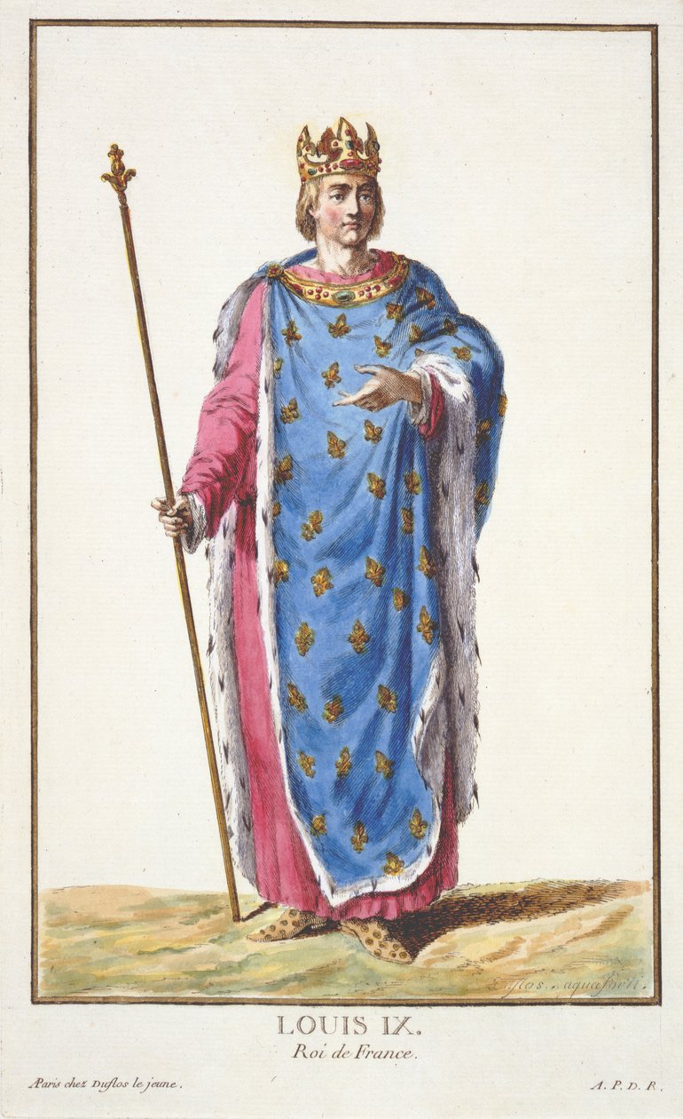 Louis IX (1214-70) Roi de France, de 'Receuil des Estampes ...