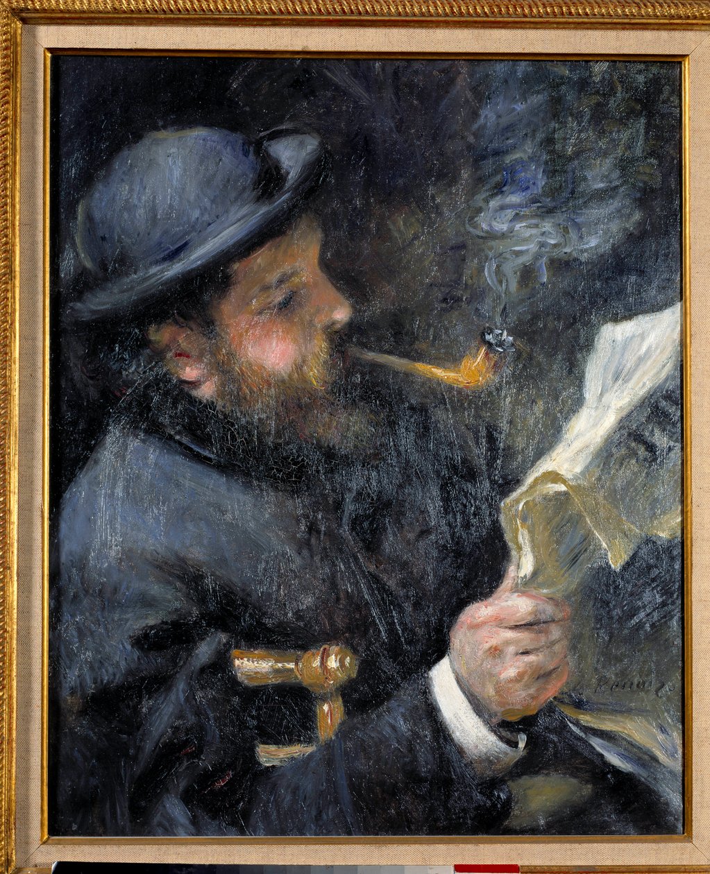 Claude Monet lisant | Pierre Auguste Renoir | Estampe d'art