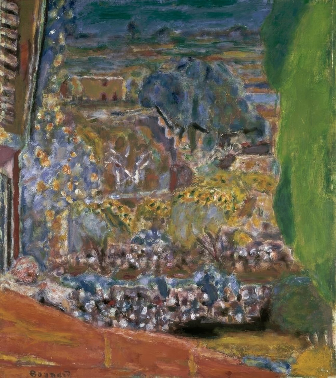 Paysage avec toits rouges | Pierre Bonnard | Estampe d'art