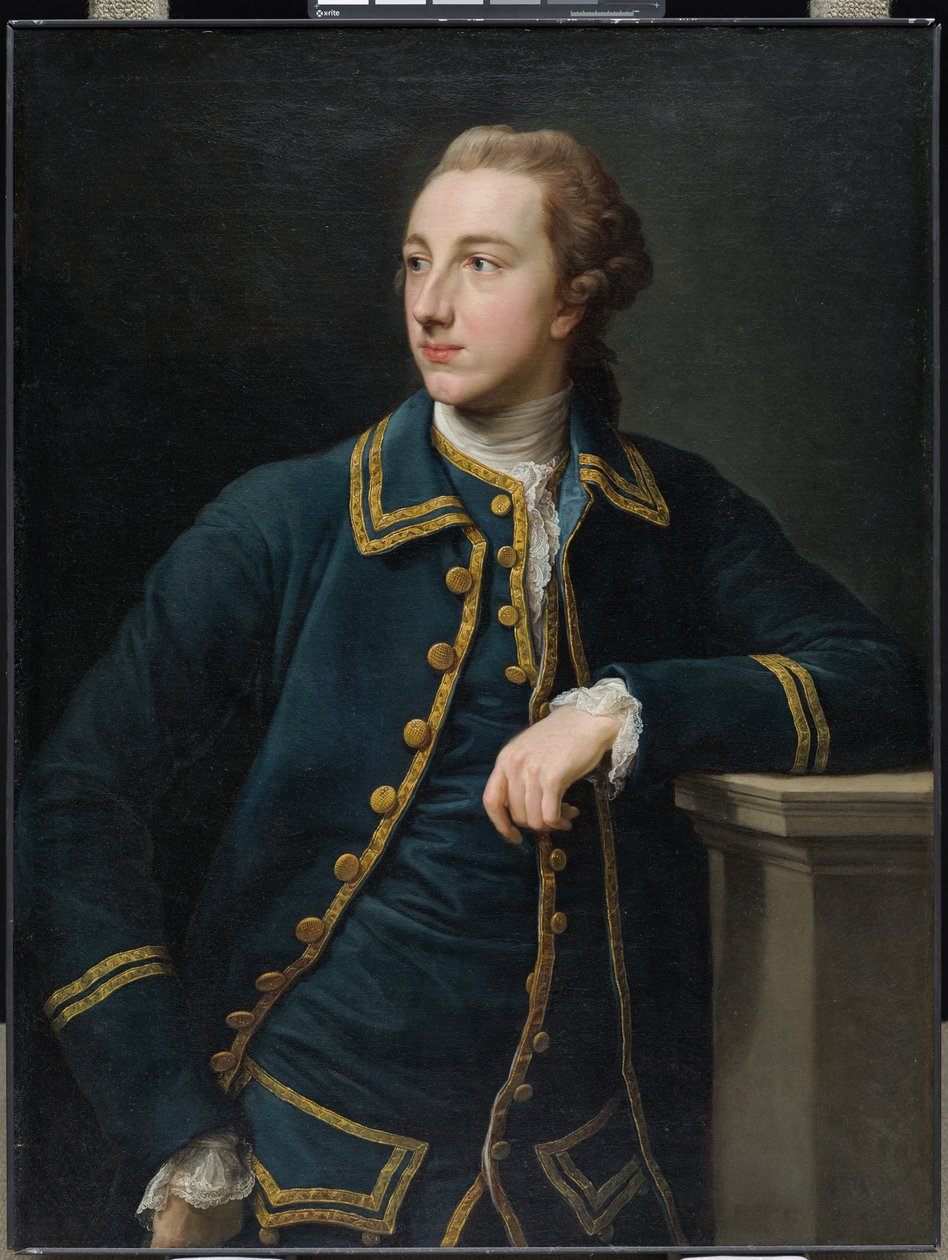 Portrait d'un Homme en Costume Vert, c.1760 | Estampe d'art