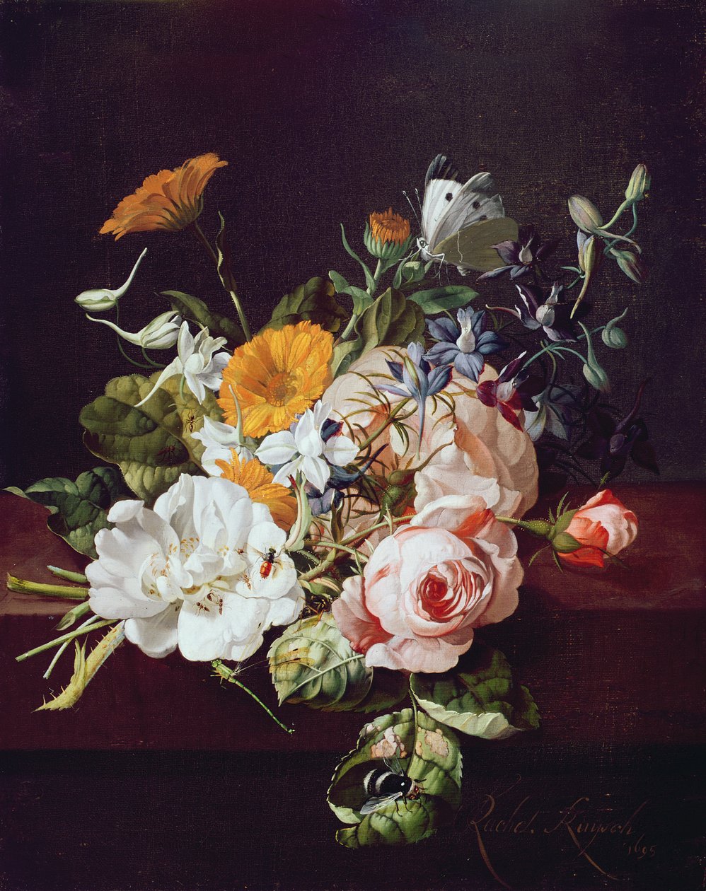 Vase de fleurs, 1695 | Rachel Ruysch | Estampe d'art
