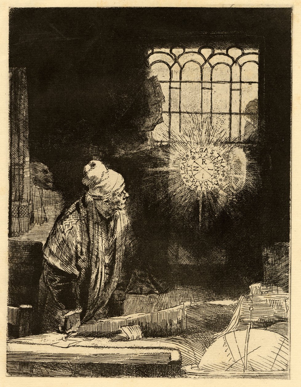Docteur Faust | Rembrandt van Rijn | Estampe d'art