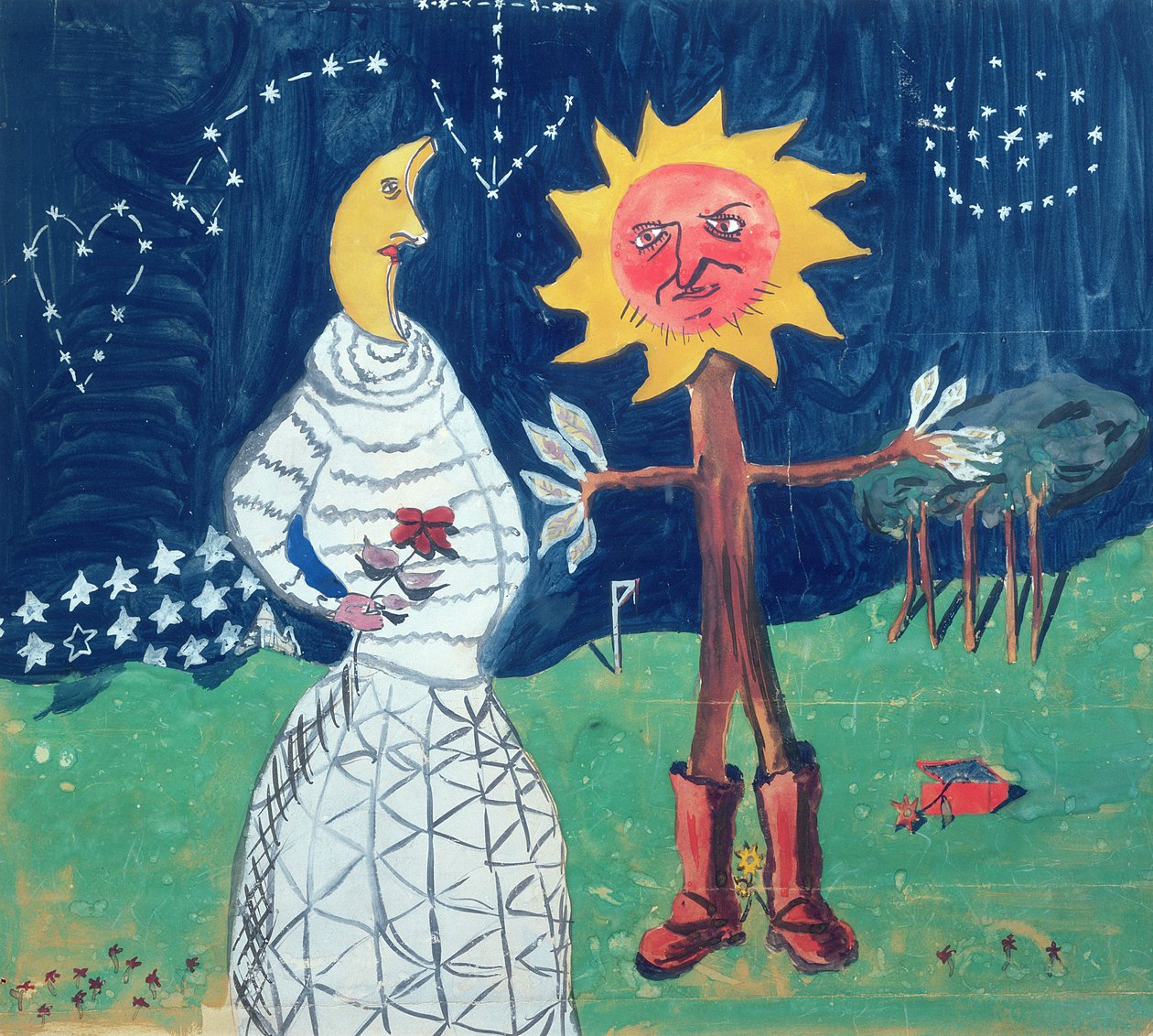 Le Soleil et La Lune | Robert Desnos | Estampe d'art