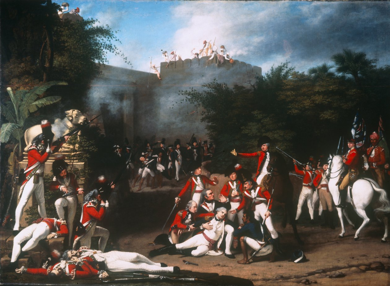 La mort du colonel Moorehouse lors de l'assaut de la porte Pettah de ...