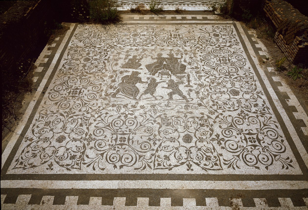 Mosaïque de pavement de la maison de Dionysos et Ariane, 2e siècle