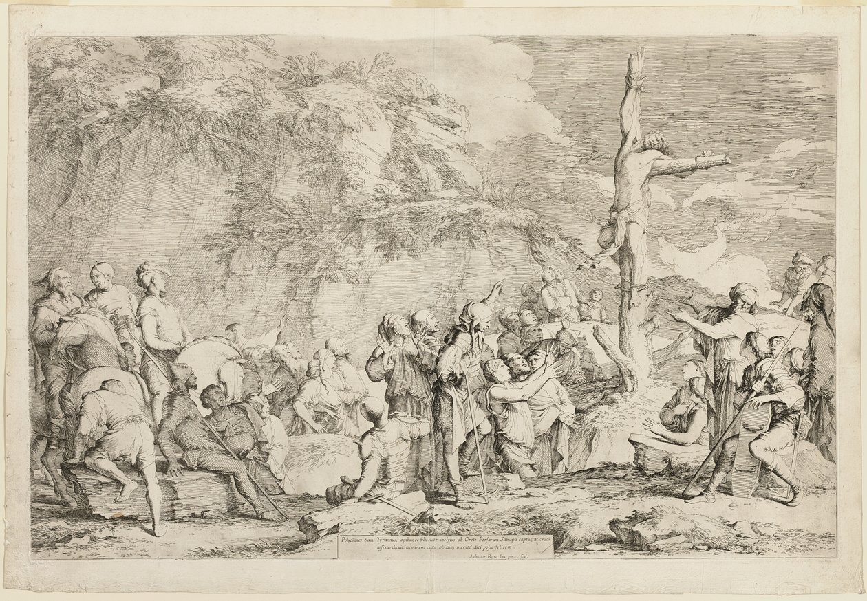 La Crucifixion de Polycrate | Salvator Rosa | Estampe d'art