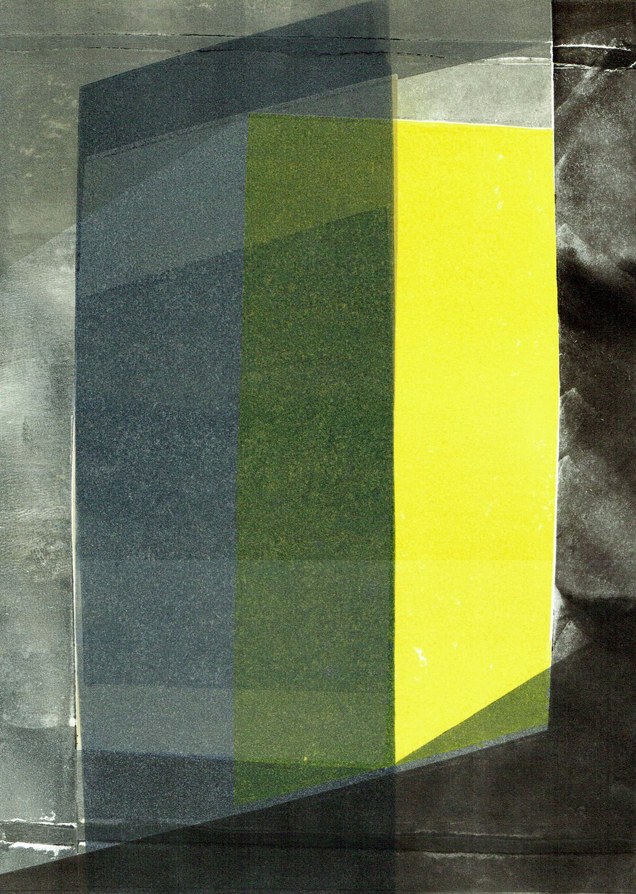 Oblique IV, 2020, monoprint on paper | Stephen Dow