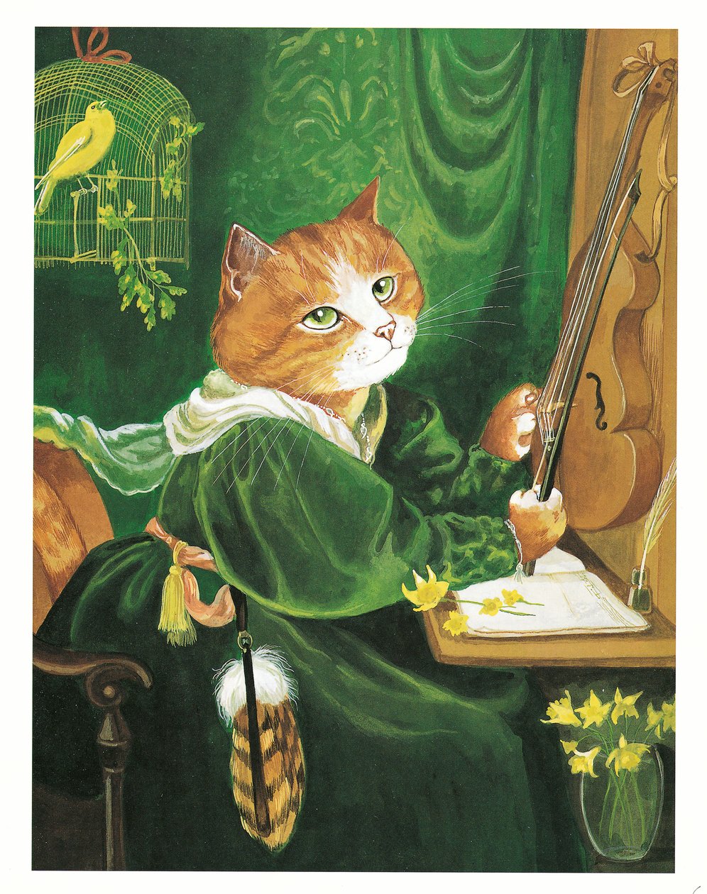 Illustration tirée de Pre-Raphaelite Cats (publié en 1999)