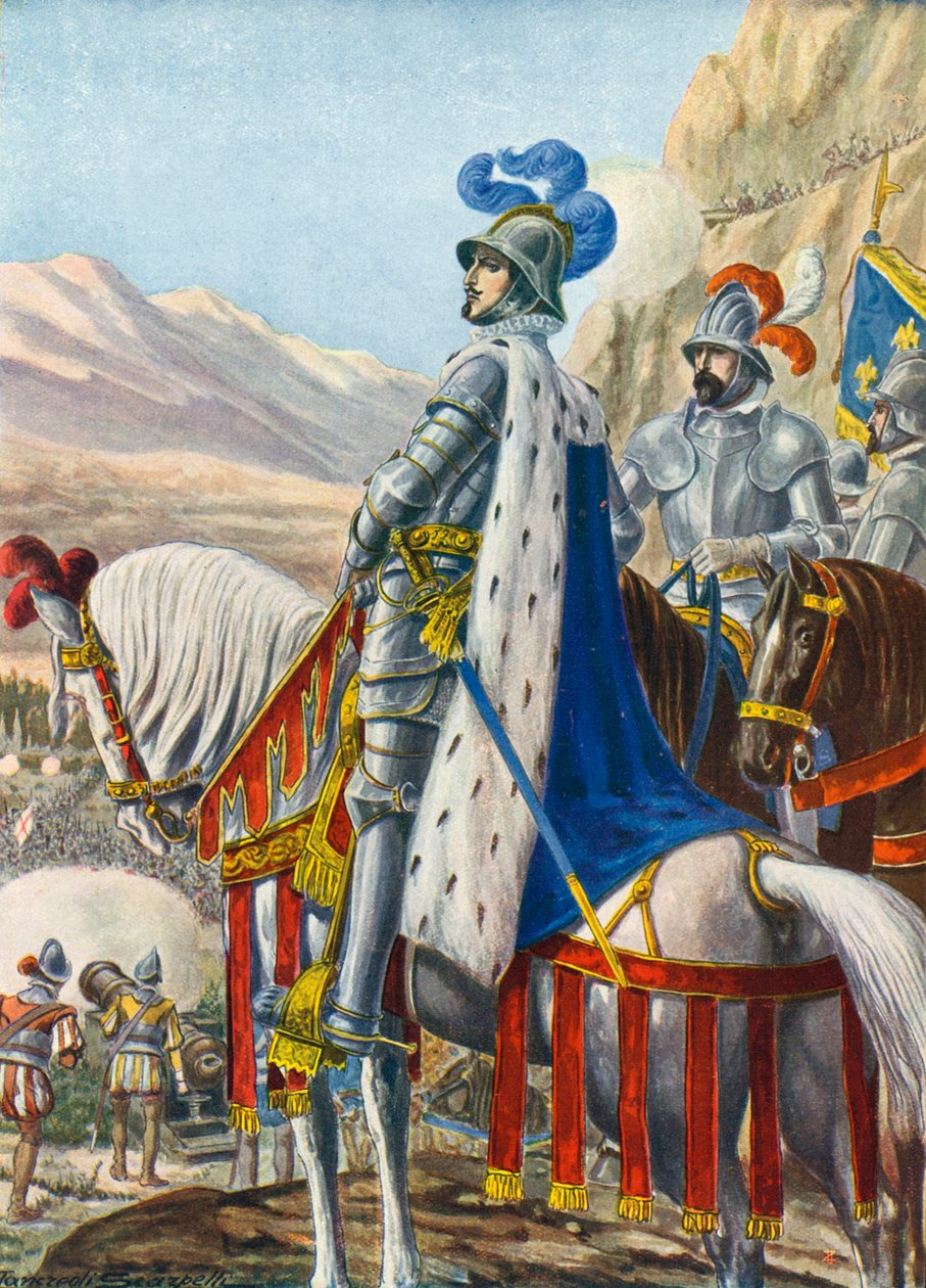 Le roi François Ier de France observant les Alpes le 15 août 1515