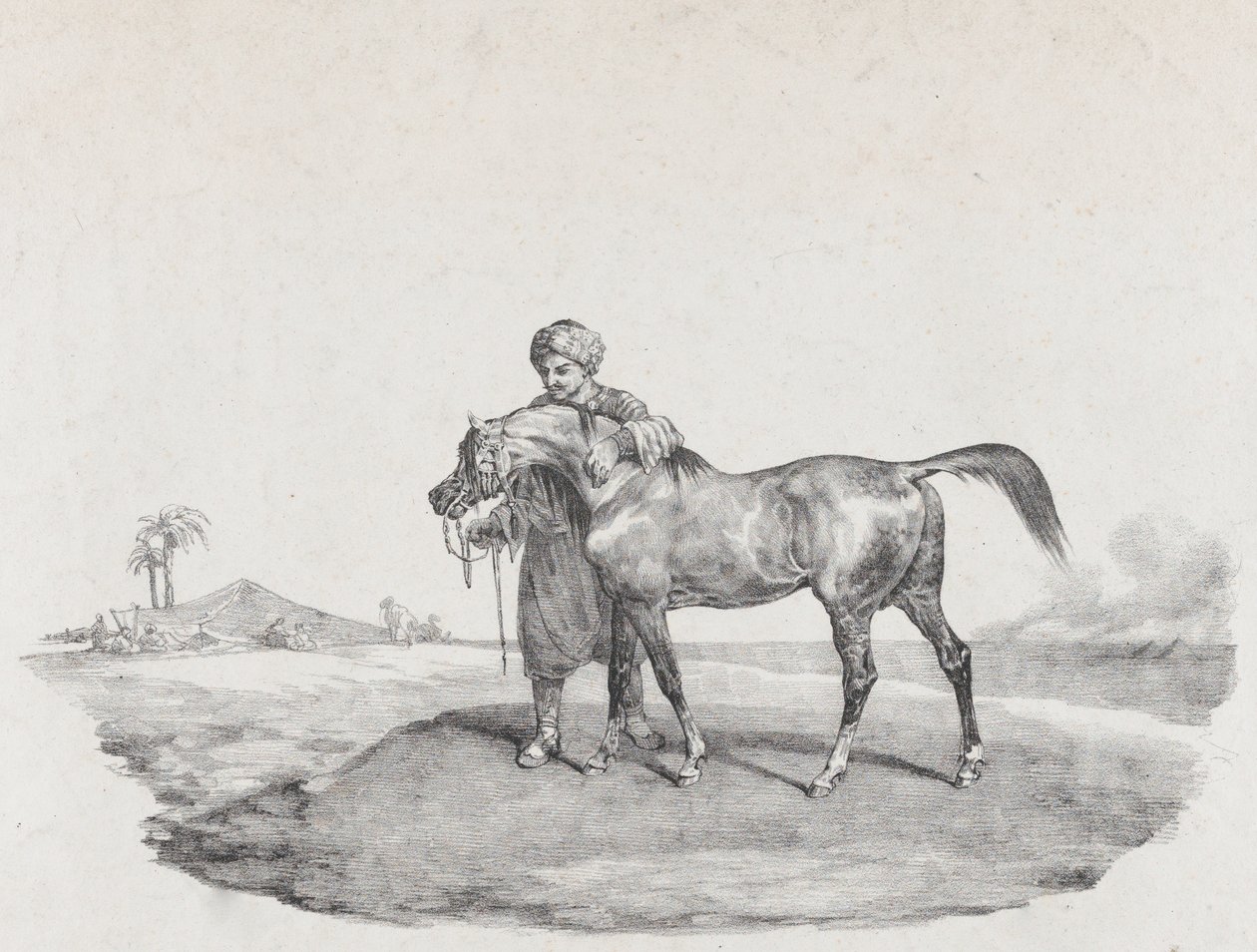 Un cheval arabe, 1821 | Theodore Gericault | Estampe d'art