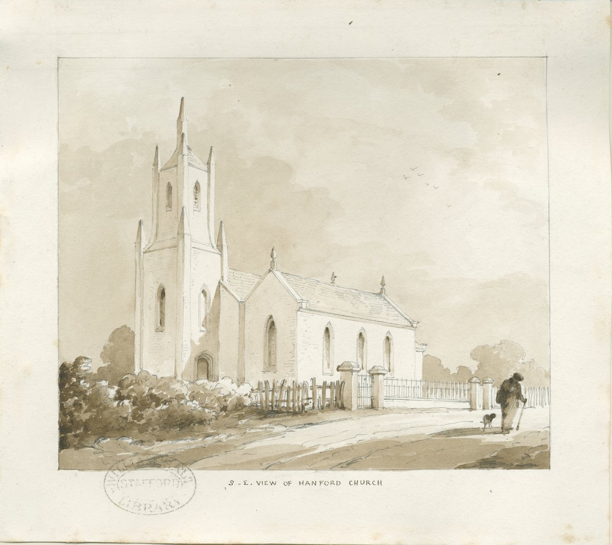 Église de Hanford | Thomas Peploe Wood | Estampe d'art