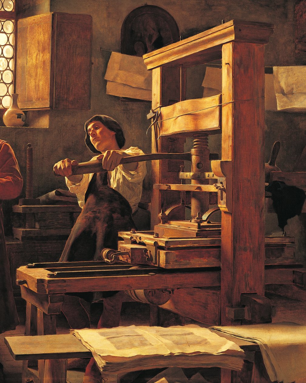 L'imprimeur Bernardo Cennini dans son atelier | Tito Lessi
