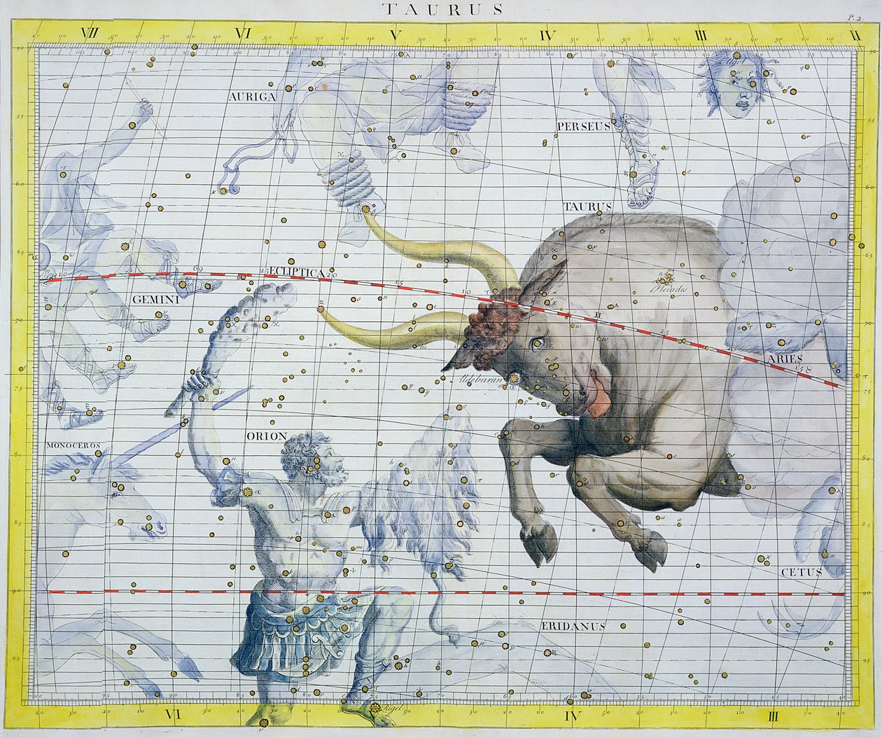 Carte De La Constellation Du Taureau