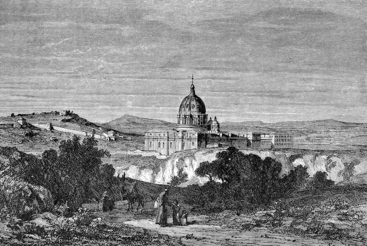 Histoire de la Rome antique. Gravures de Rome de 1872, Basilique Saint ...