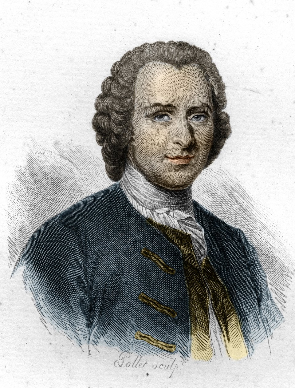 Portrait de Jean Jacques Rousseau, gravure du XIXe siècle