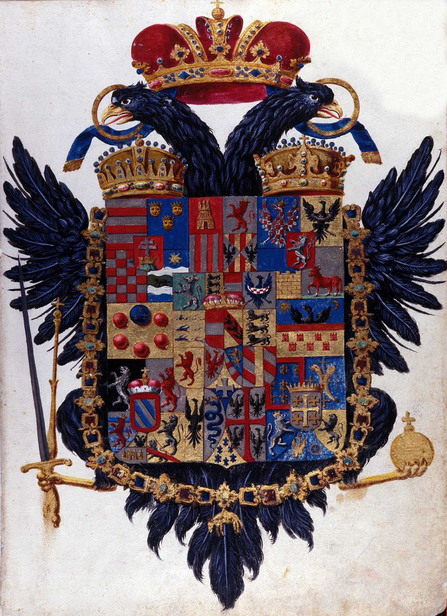 Blason de l'Empire austro-hongrois (Autriche-Hongrie). 19e siècle