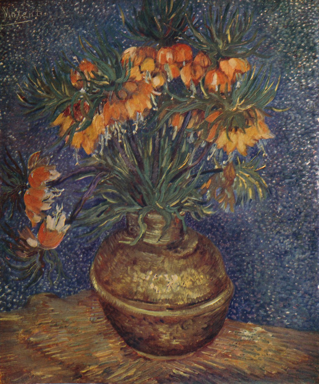Fleurs dans un vase en laiton | Vincent van Gogh