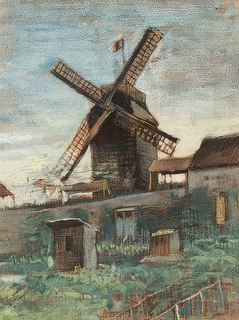 Le Moulin Le Blute-fin | Vincent van Gogh | Estampe d'art