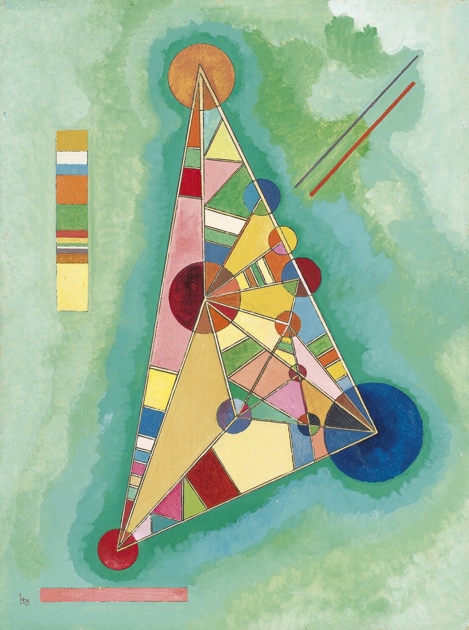 Coloré dans le triangle. Peinture de Vassily Kandinsky