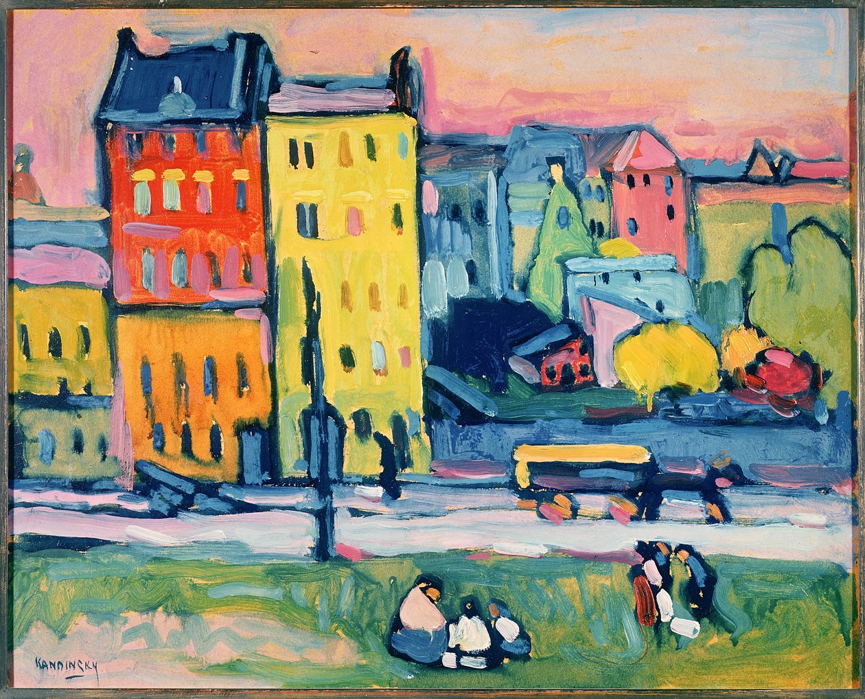 Maisons à Munich, 1908 | Wassily Kandinsky | Estampe d'art