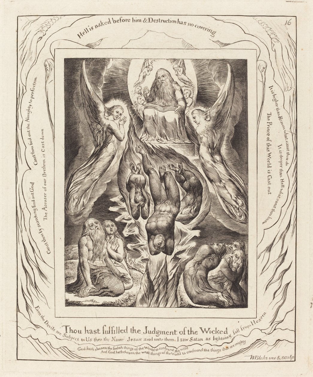 La Chute de Satan | William Blake | Estampe d'art