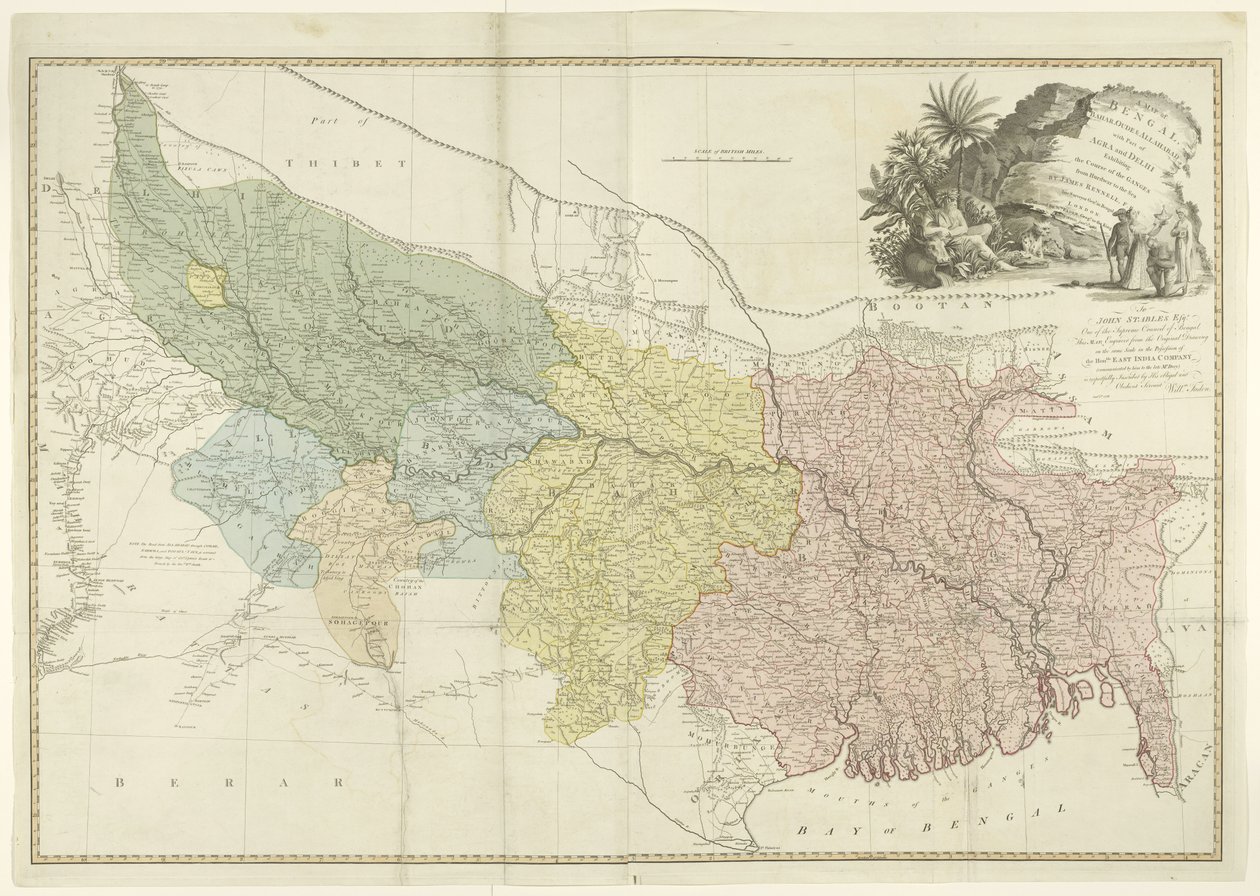 Carte du bassin du fleuve Gange | William Faden