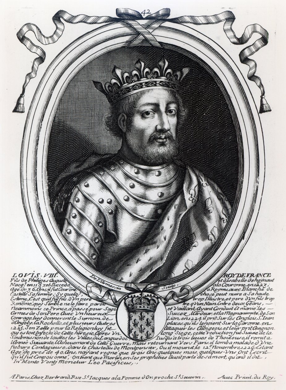 Louis VIII (1187-1226) Roi de France, de 'Les Augustes Représentations ...