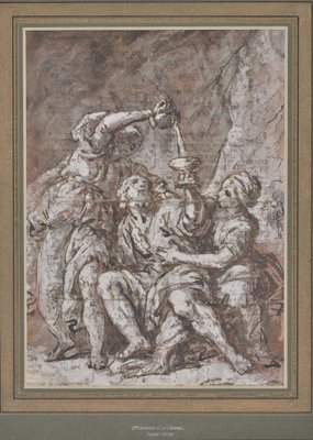 Loth et ses filles (dessin) | Charles Parrocel