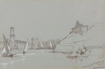 Entrée du port de Marseille | Edward Lear | Estampe d'art