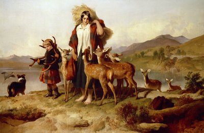 La famille du forestier | Edwin Landseer | Estampe d'art