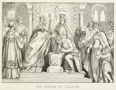 Le baptême de Widakind | German School | Estampe d'art